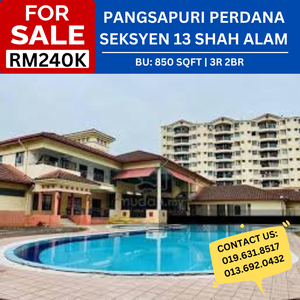 Pangsapuri Perdana, Seksyen 13, Shah Alam, Selangor for Sale @RM240,000 ...