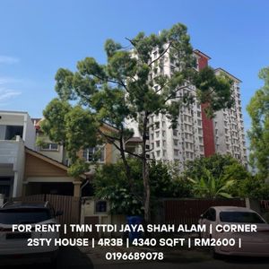 Corner house landed TTDI Jaya Shah Alam for rent for Rental @RM2,600 By ...