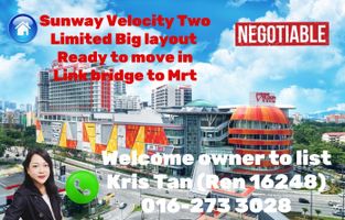 Sunway Velocity Two, Bigger layout,Corner unit,Ready to move in for ...