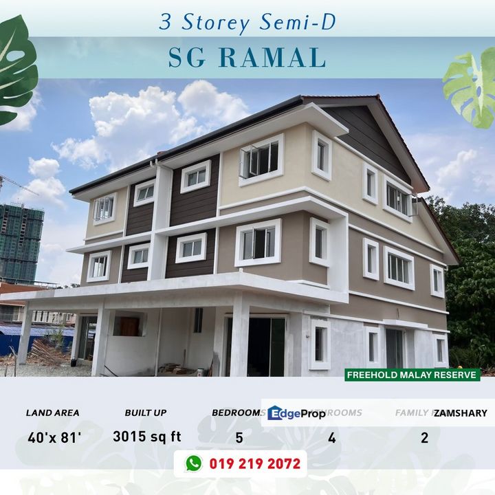 FREE SPA 3 Storey Semi-D, Sg Ramal Dalam, Bangi For Sale for Sale @RM1,059,021 By ZAMSHARY ...