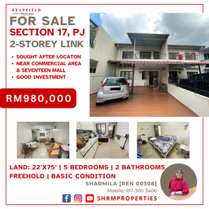 🏠 2-Storey Link for Sale at Section 17, Seksyen 17, PJ, Petaling Jaya ...