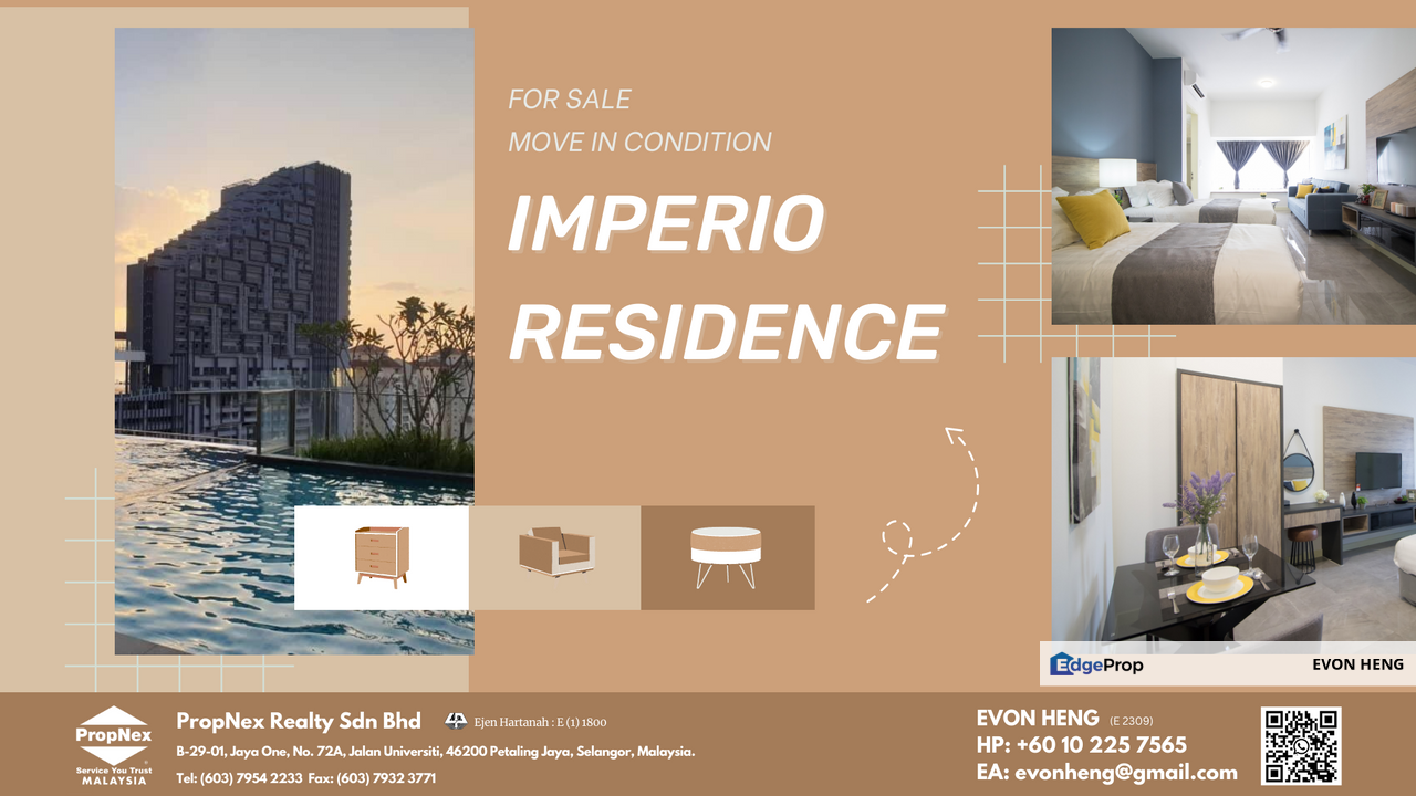 Imperio Residence Studio Unit with Fully Furnished | Melaka City for ...