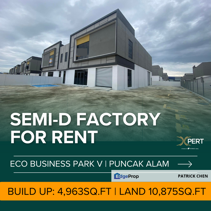 Semi-D Factory for Sale @ Eco Business Park Puncak alam Sungai Buloh ...