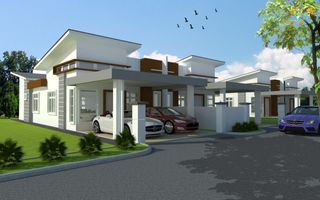 A new project single storey semi detached house for sale in Merlimau ...