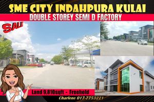 SME City Indahpura @ Kulai Double Storey Semi-D Factory for Sale @RM2 ...