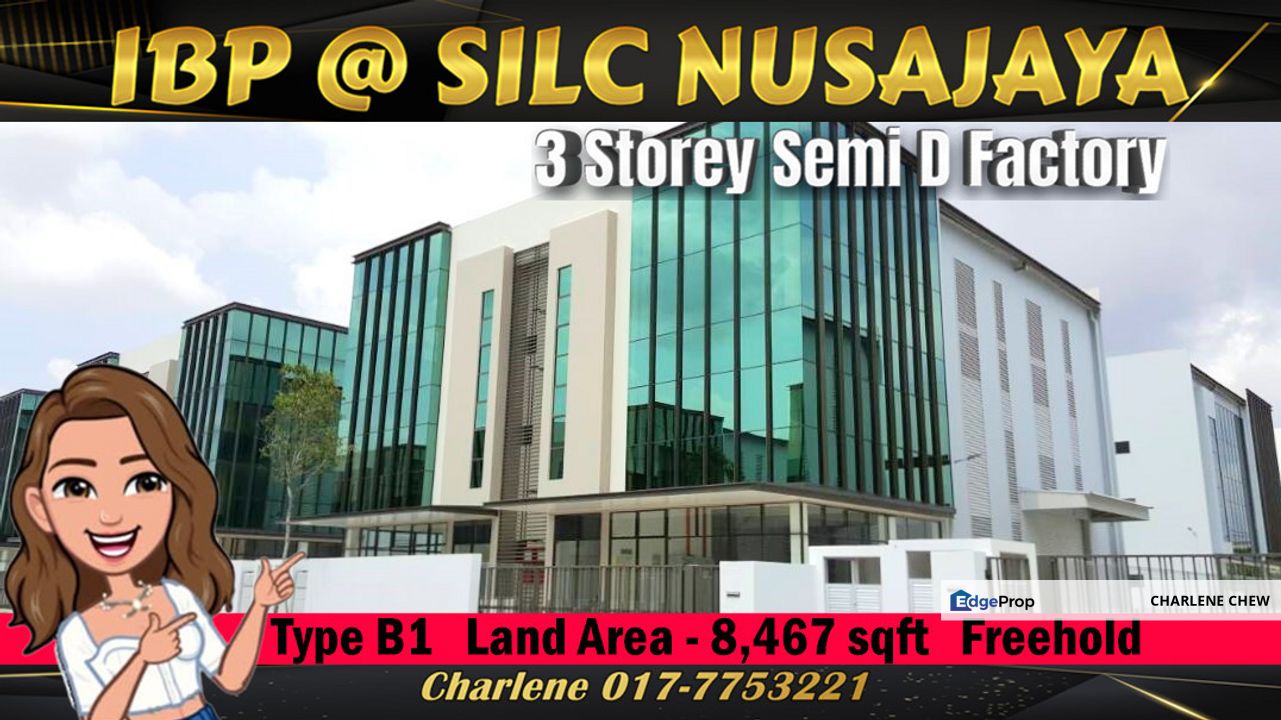 Industrial Business Park (IBP) @ SILC Nusajaya 3 Storey Semi D Factory ...