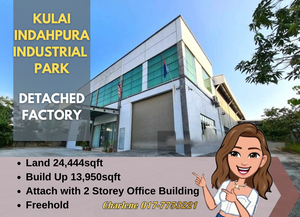 Kulai Indahpura Industrial Park Detached Factory with Office Building ...