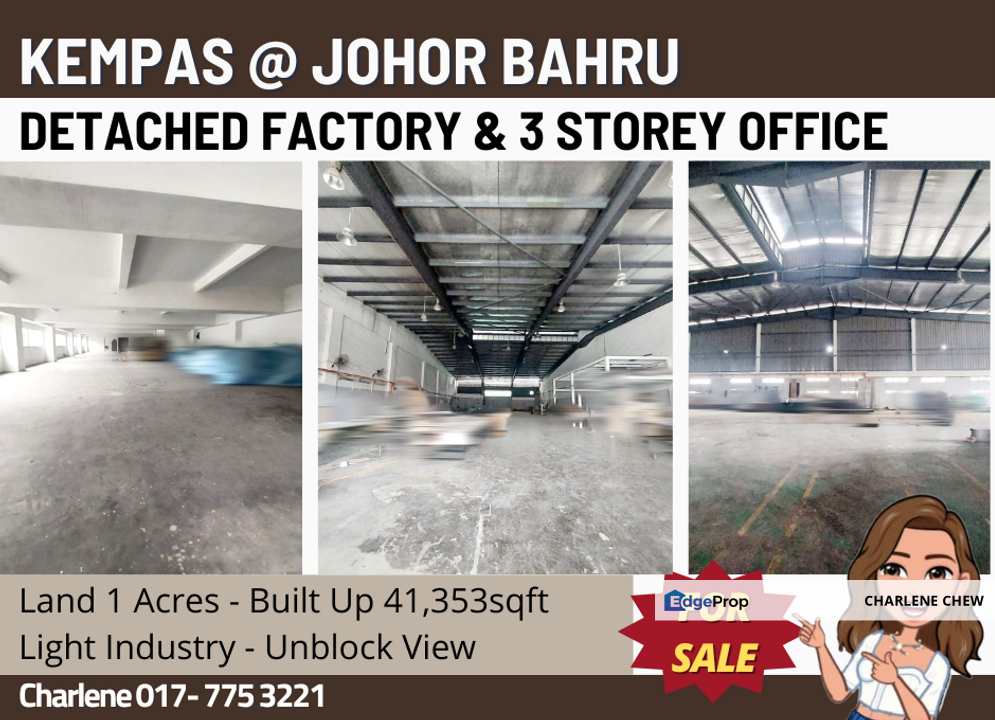 Kempas Johor Bahru Detached Factory with 3 Storey Office Building ...