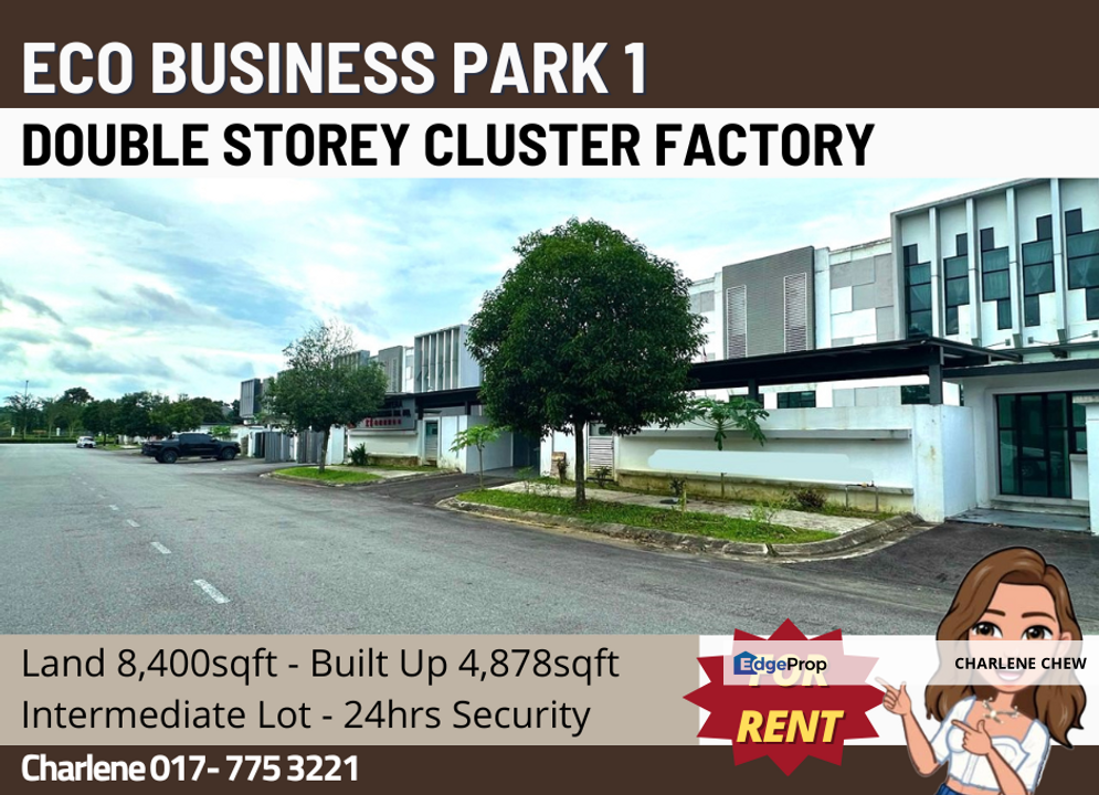 Eco Business Park 1 Double Storey Cluster Factory for Rental @RM7,000 ...