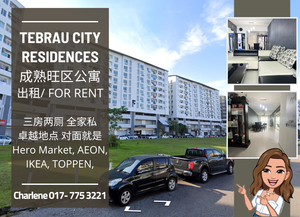 Tebrau City Residences 3 Rooms & Fully Furnished Strategic Location for ...