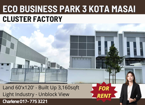 Eco Business Park 3 @ Kota Masai Cluster Factory Light Industry Unblock ...