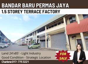 Permas Jaya 1.5 Storey Terrace Factory Good Condition Strategic ...