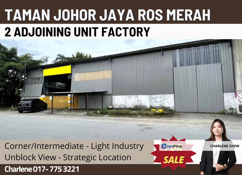Taman Johor Jaya Jalan Ros Merah 2 Adjoining Unit (Sale) for Sale @RM4 ...