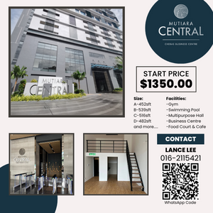 Mutiara Central Office Suites for Rental @RM1,350 By BILLY TAN ...