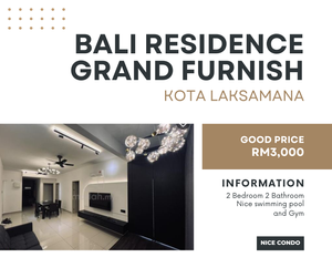 Grand Design Fully Furnish 2 Room Bali Residence Condo Kota Laksamana ...