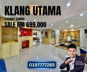 Fully Extended Taman Klang Utama 2 Storey Corner House 37x55 4 Rooms ...