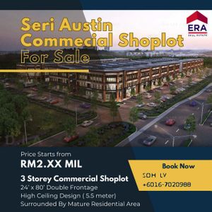 Seri Austin Double Frontage 3 Storey Shophouse For Sale for Sale @RM2 ...