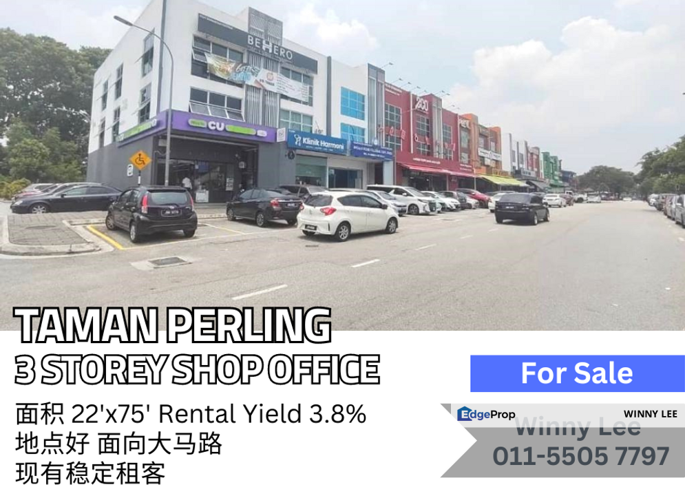 Taman Perling 3 Storey Shop Office Facing Main Road for Sale @RM2 ...