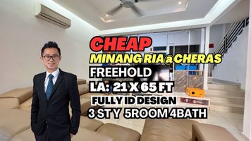 CHEAP Taman Minang Ria, Cheras KL 2.5 sty house for sale Nice ID Design ...