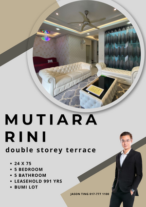 Taman Mutiara Rini Double Storey Terrace House For Sale for Sale @RM730 ...