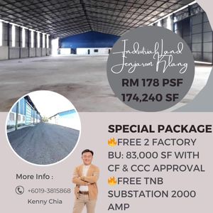 Industiral Land Factory Warehouse Jenjarom Klang for Sale @RM31,014,720 ...