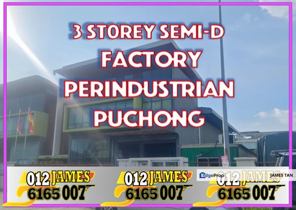 3 Storey SemiD Factory Perindustrian Bdr Pusat Puchong for Rental @RM45 ...