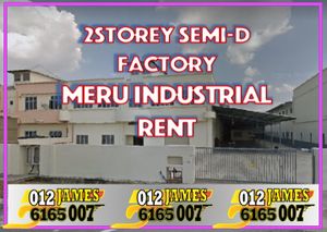 PRIME LOCATION]2 STOREY SEMI-D FACTORY MERU INDUSTRIAL for Rental @RM18 ...