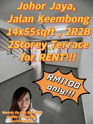 For RENT Double storey low cost at Jalan Keembong, Johor Jaya -14 x ...