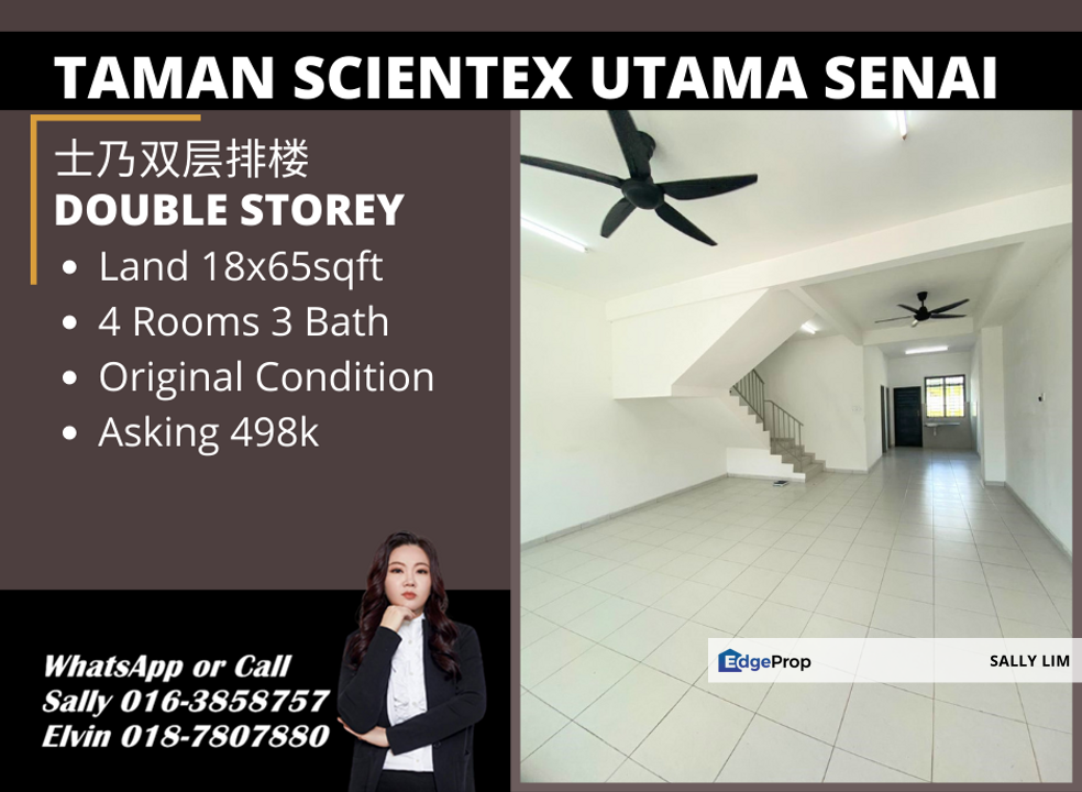 Taman Scientex Utama Senai Double Storey Original Unit Good Location ...