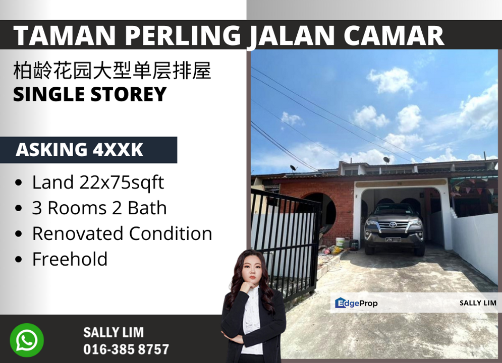 Taman Perling Jalan Camar Single Storey Renovated Unit for Sale @RM490 ...