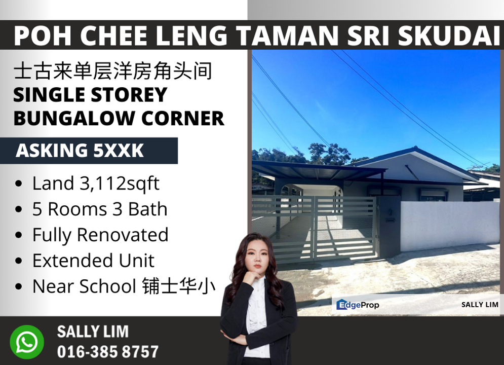 Poh Chee Leng @ Sri Skudai Single Storey Bungalow Corner Fully ...