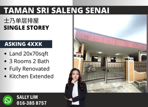 Taman Sri Saleng Senai Single Storey Fully Renovated Unit for Sale ...
