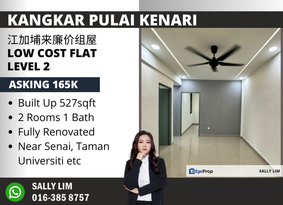 Kangkar Pulai Kenari Low Cost Flat Level 2 Fully Renovated Unit for ...