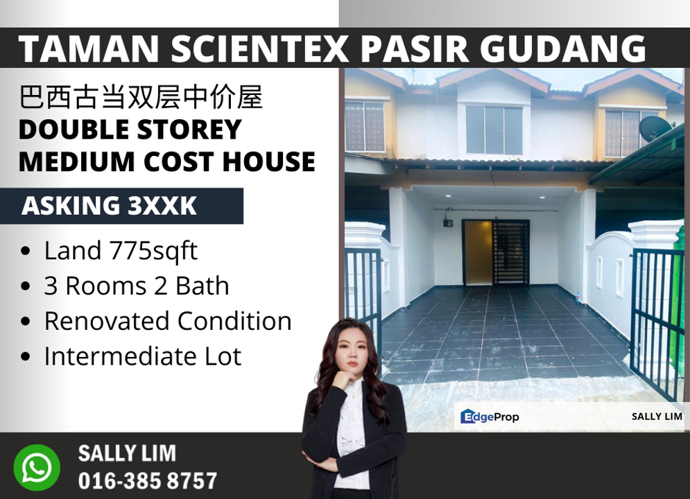 Taman Scientex Pasir Gudang Double Storey Medium Cost Renovated Unit for Sale @RM310,000 By ...