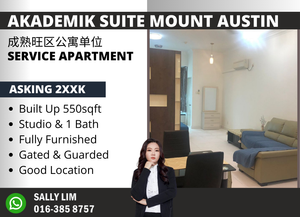 Akademik Suite @ Austin Height Studio Fully Furnished for Sale @RM260 ...
