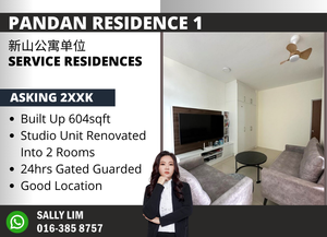 Pandan Residence 1 Service Apartment Studio Renovated into 2 Rooms for ...