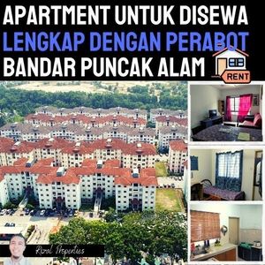 Apartment Fully Furnished DEKAT UITM PUNCAK ALAM for Rental @RM600 By ...