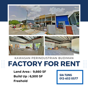 Cheras Batu 10, Kawasan Perindustrian Budiman Semi-D Factory For Rent ...