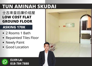 Tun Aminah Skudai Low Cost Flat / Ground Floor / Renovated Tiles Floor ...