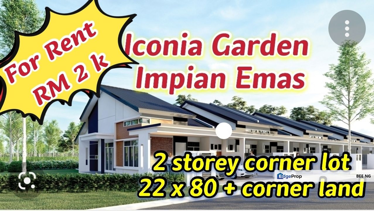 Iconia Graden @ Impian Emas 2 storey corner G&G for Rental @RM2,000 By ...
