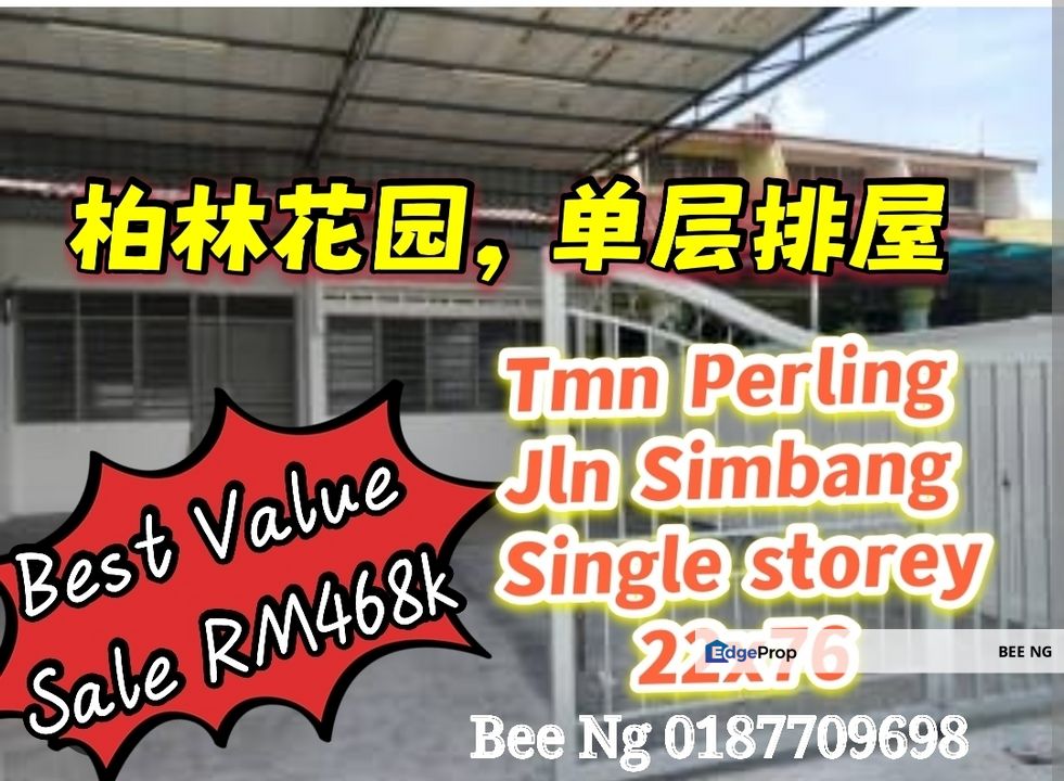 Taman Perling Jalan Simbang Single Storey 22x76 hot location for Sale ...