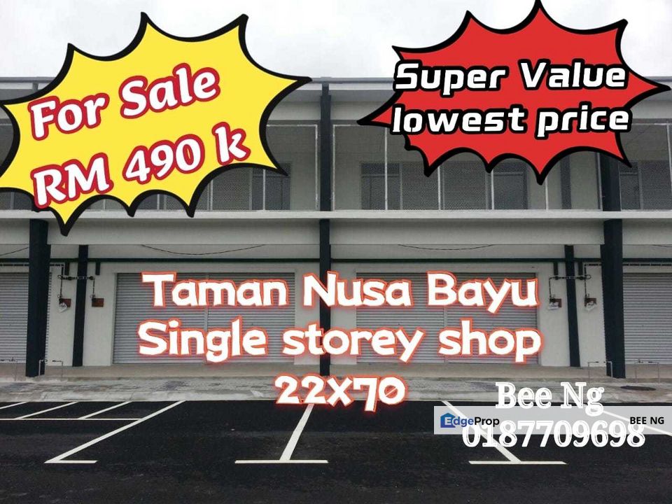 Taman Nusa Bayu Single Storey Shop Lot 22x70 High Celling Design Full ...