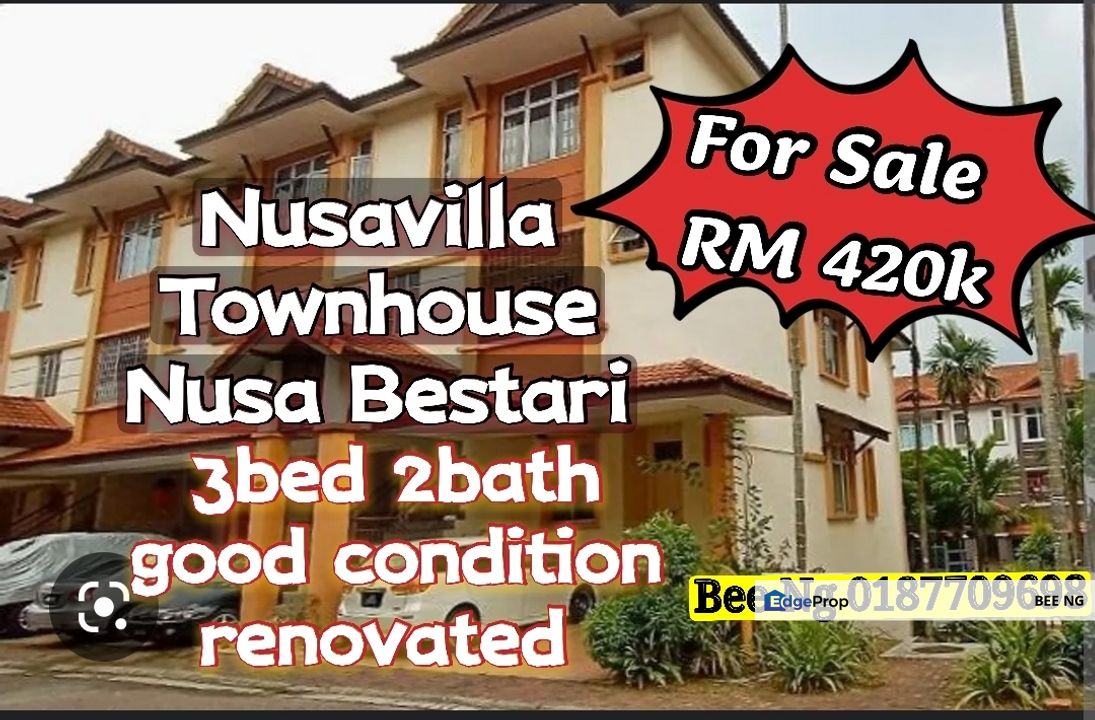 Nusavilla Taman Nusa Bestari Townhouse renovated good condition full ...