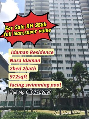 Idaman Residence Taman Nusa Idaman 2 bed corner lot cheapest full loan ...