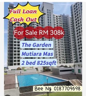 The Garden Residences Mutiara Mas Skudai 2bed full loan lowest price ...