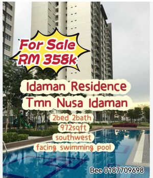 Idaman Residence Taman Nusa Idaman 2 bed corner lowest full loan for ...