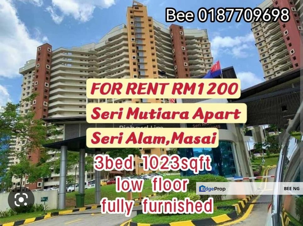 Seri Mutiara Apartment Seri Alam Masai 3bed Fully Furnish for Rental ...