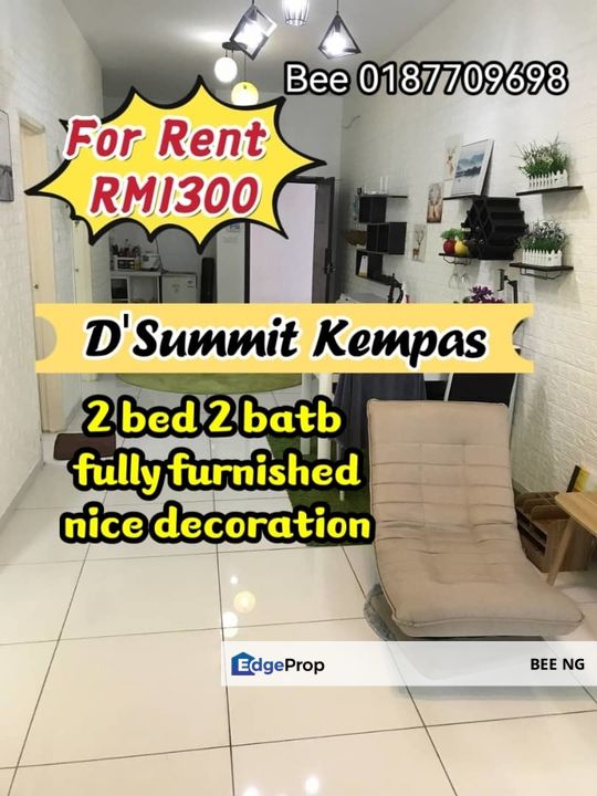 D'Summit Residence Kempas Utama 2 bed fully furnished good condition ...