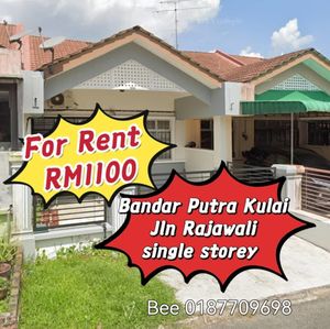 Bandar Putra Kulai Jalan Rajawali Single Storey For Rent for Rental ...