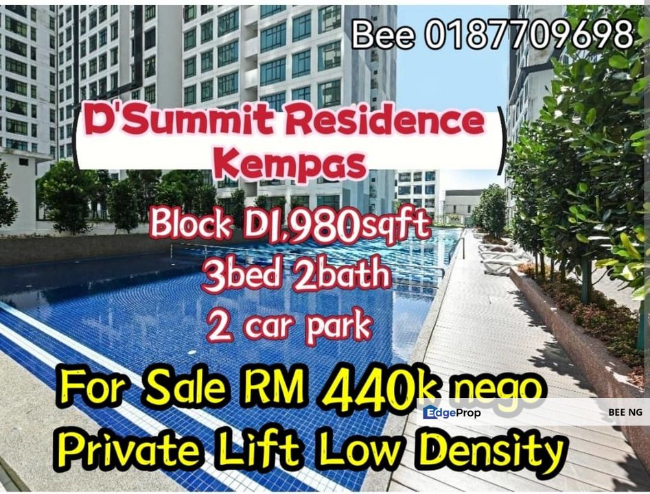 D'Summit Residences @ Kempas 3 bed Private Lift Lower Market Price for ...